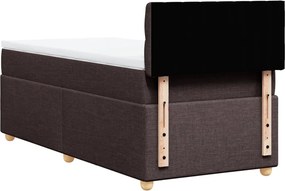 Box spring postel s matrací tmavě hnědá 90x190 cm textil 3286545