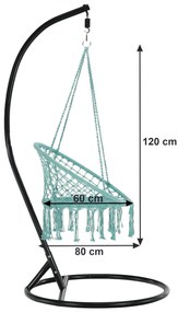 Kondela Závěsné křeslo, mentolová, AMADO 2 NEW
