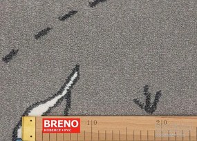 Breno Kusový koberec SOFT INDIAN Grey, 80x150 cm, Vícebarevné