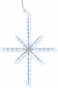 Easy Fix 2D LED světelná hvězda Polaris I., 49 × 55 cm, ledově bílá, závěsná, hliník
