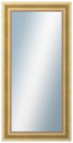 DANTIK - Zarámované zrcadlo - rozměr s rámem cca 60x120 cm z lišty KŘÍDLO velké zlaté patina (2772)