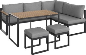 XXXLutz ZAHRADNÍ SEDACÍ SOUPRAVA dřevo, kov, textil Ambia Garden - 002304000909