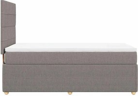 Box spring postel s matrací taupe 90x200 cm textil 3291943