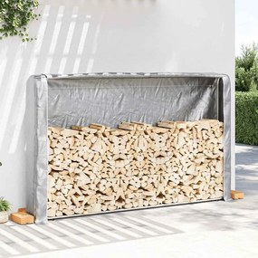 vidaXL Stojan na palivové dřevo s krytem proti dešti 250x25x150 cm [4100711]
