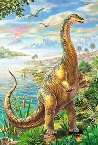 SCHMIDT Puzzle Dinosauří dobrodružství / 3x48 dílků / 26,3 x 17,8 cm