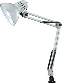 Bílá stolní lampa s ohybatelnou konstrukcí/s klipem (výška 73,5 cm) Tajo – Trio
