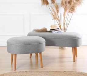 Atelier del Sofa Taburet Timoon - Grey, Šedá