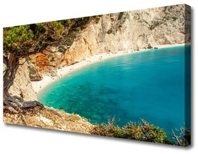 Obraz na plátně Záliv Moře Skály Pláž 100x50 cm