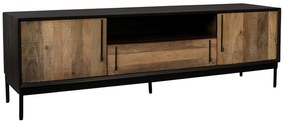 OnaDnes -20% Hnědý dřevěný TV stolek DUTCHBONE NAIROBI 160 x 40 cm