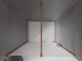 Mexen Velar, posuvné sprchové dveře do otvoru 120 cm, 8mm sklo námraza, měděná matná, 871-120-000-31-65