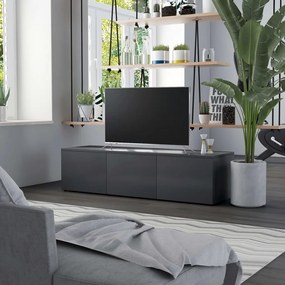 TV stolek šedý 120 x 34 x 30 cm dřevotříska - Default Title