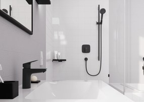 Hansgrohe Logis, umyvadlová baterie 100 s odtokovou soupravou Push-Open, černá matná, HAN-71107670