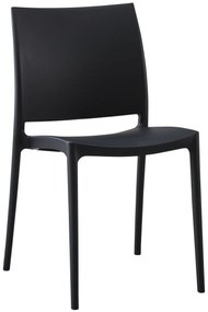 Plastová židle Meton - Černá