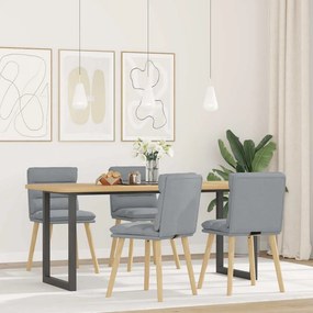 Jídelní židle 4 ks světle šedé textil 3315393