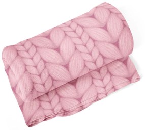 Sablio Deka Růžové pletení - 190x140 cm