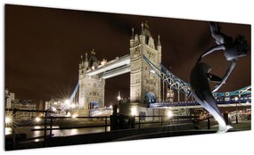 Noční Tower Bridge - obraz (100x40cm)