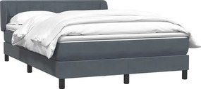 Box spring postel s matrací tmavě šedá 160x210 cm samet 3317530