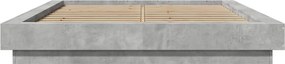 Rám postele betonově šedý 135 x 190 cm kompozitní dřevo 3281227