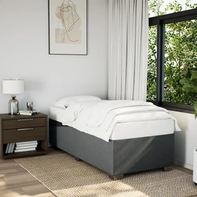 Rám postele bez matrace tmavě šedá 100 x 200 cm textil 3284451