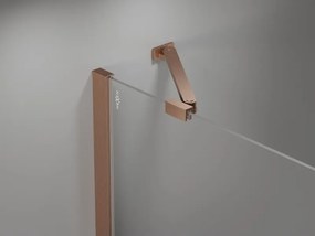Mexen Mist-H, 1-křídlé sprchové dveře levé 145 cm, čiré sklo, měděný matný profil, 8A5-145-001-65-00-L