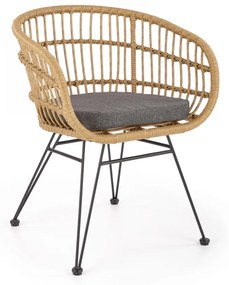 HALMAR Designová židle Fleah Boho ratan