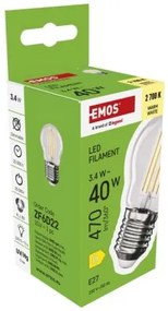 Emos lighting LED žárovka Filament Mini Globe / E27 / 3,4 W (40 W) / 470 lm / teplá bílá 1525743210