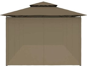 vidaXL Marketos Altán se závěsy 600 x 298 x 270 cm taupe 180 g/m²