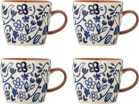 Modré/krémové kameninové hrnky v sadě 4 ks 300 ml Figuria – Bloomingville