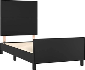 Rám postele s čelem černý 80 x 200 cm umělá kůže 3125415