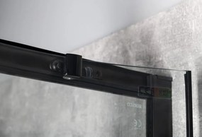Gelco SIGMA SIMPLY BLACK čtvrtkruhová sprchová zástěna 1000x800 mm, R550, L/R, čiré sklo GS1080B