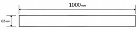 Mexen M33 mřížka odtokového žlabu  100 cm, Zlatá - 1533100