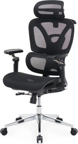 Kancelářská ergonomická židle PORTE — síťovina, černá
