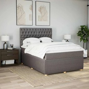 Box spring postel s matrací taupe 140x200 cm textil 3292090