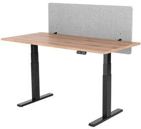 Liftor Silent, akustický paraván na stůl 135 x 60 cm, světle šedý