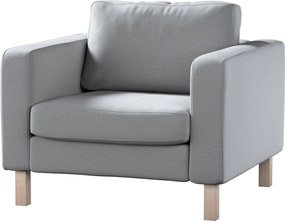 Potah na křeslo IKEA Karlstad, krátký barva šedá látka sametová