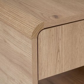 Noční stolek v dekoru dubu ve světle přírodní barvě Parila – Nordure
