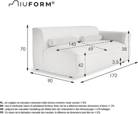 Bílý modul pohovky (pravý roh) Flex Felix – Miuform