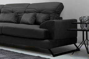 Designová rohová sedačka Heimana 308 cm antracitová - levá