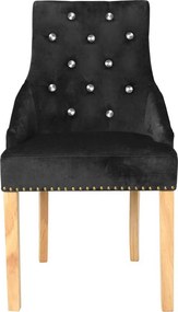 vidaXL Jídelní židle 2 ks masivní dubové dřevo a samet [245513] Barva: Stříbrná