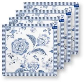 Pip Studio Royal set 4ks látkových ubrousků 40x40cm, modrý