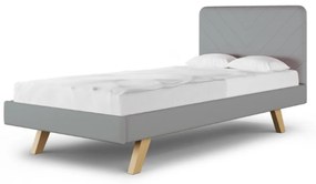 MINKO Čalouněná jednolůžková postel STITCH do dětského pokoje Zvolte barvu: Šedá, Zvolte rozměr: 90x200 cm