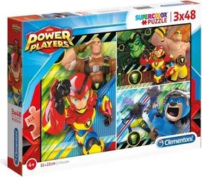 Clementoni PUZZLE Power Players / 3x48 dílků / od 4 let