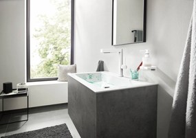 Hansgrohe Finoris, umyvadlová baterie 230, s výpustí Push-Open a výsuvnou sprškou, EcoSmart, bílá matná, 76063700