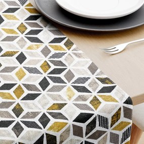 Goldea běhoun na stůl vintage - mozaika se zlatou 35x180 cm