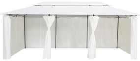 vidaXL Marketos Zahradní altán se závěsy 600 x 298 x 270 cm bílý 180 g/m²