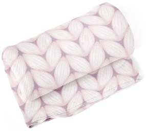 Sablio Deka Bledě růžové pletení - 190x140 cm