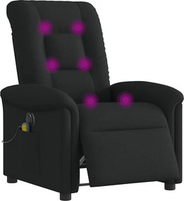 Elektrické masážní polohovací křeslo černé textil 3303246