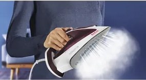 Tefal Easygliss Plus FV 5714 bílo-bordeaux / Napařovací žehlička / 240