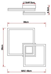 Globo 67297D2 - LED Stropní svítidlo BEATRIX LED/18W/230V
