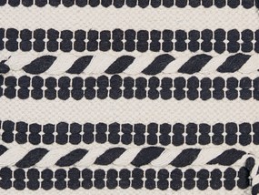 Sada 2 bavlněných polštářů se vzorem 45 x 45 cm černé/bílé ENDIVE Beliani